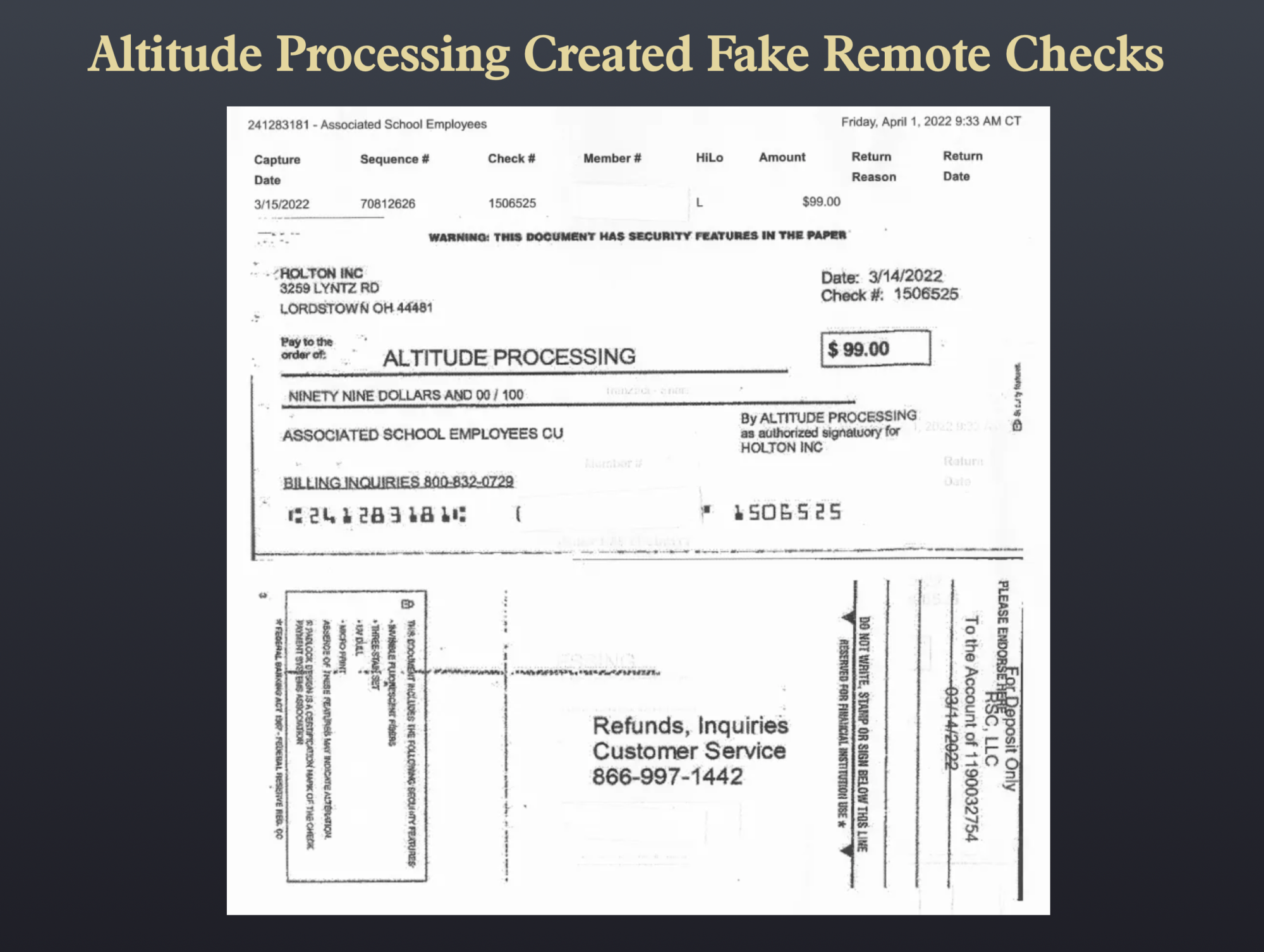 This Remote-Created Check Fraud Cover-Up Was A Scam - Frank on Fraud
