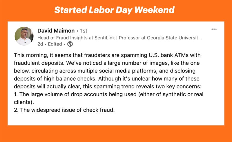 The Viral Chase Bank "Glitch" Is Check Fraud Mass Hysteria - Frank on Fraud